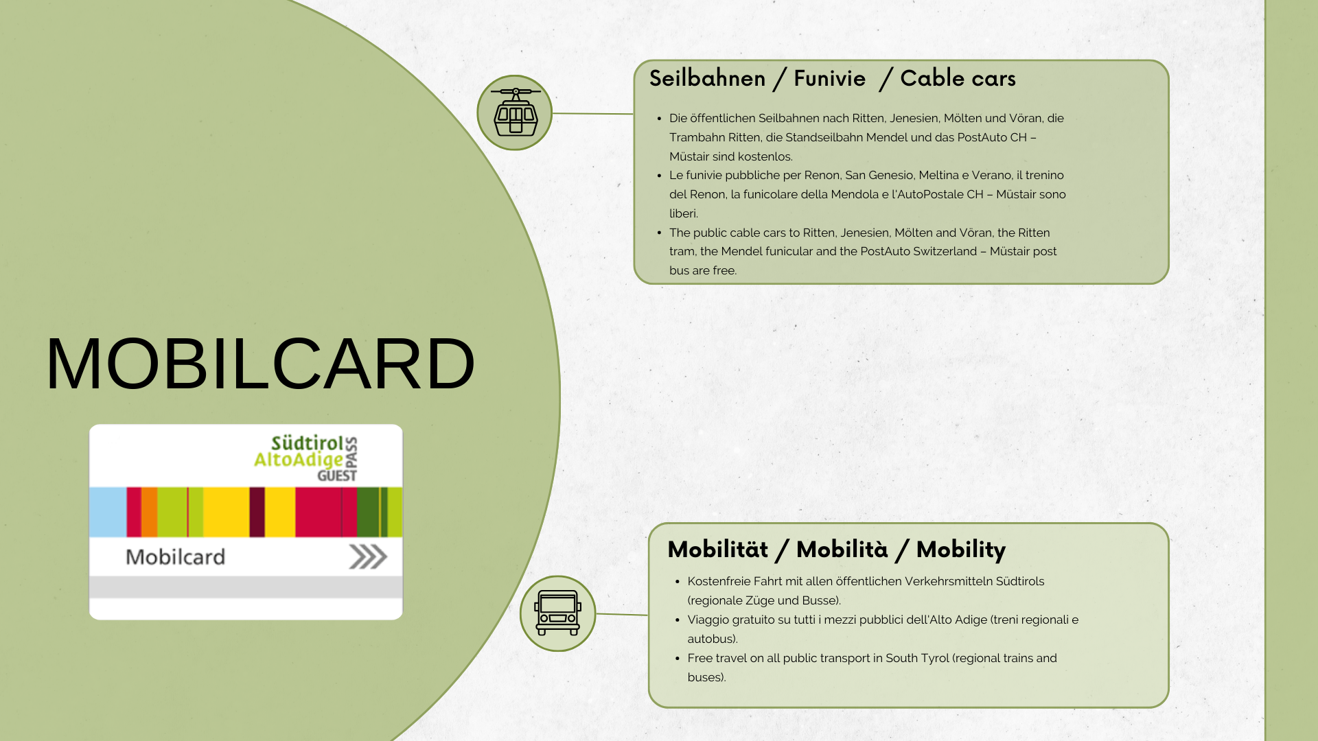 Kostenlose Gästecards für Ihren Urlaub bei uns in Mölten Südtirol